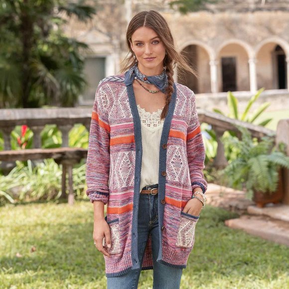 Sundance | Sweaters | New Sundance Long Colorgul Cardigan With Pocket ...